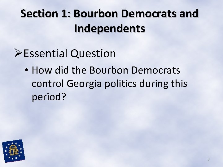 Chapter 18 Bourbons Populists and Progressives STUDY PRESENTATION