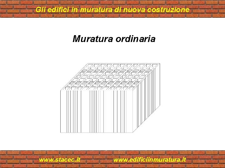 Gli edifici in muratura di nuova costruzione a