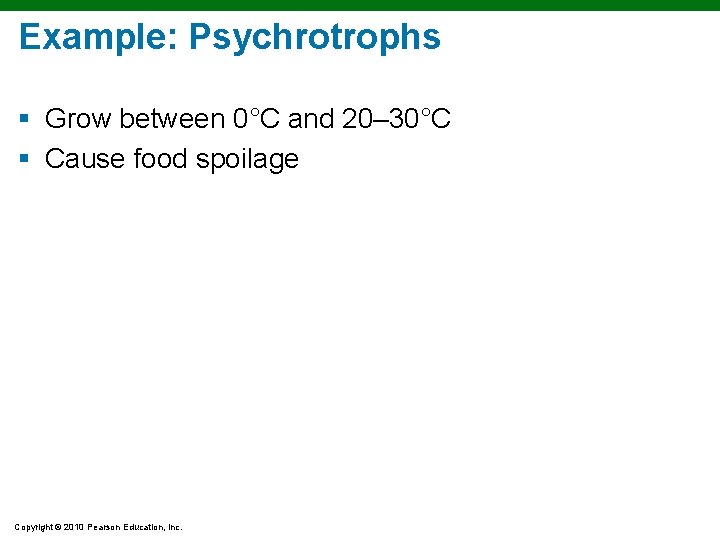 Chapter 6 Microbial Growth Copyright 2010 Pearson Education