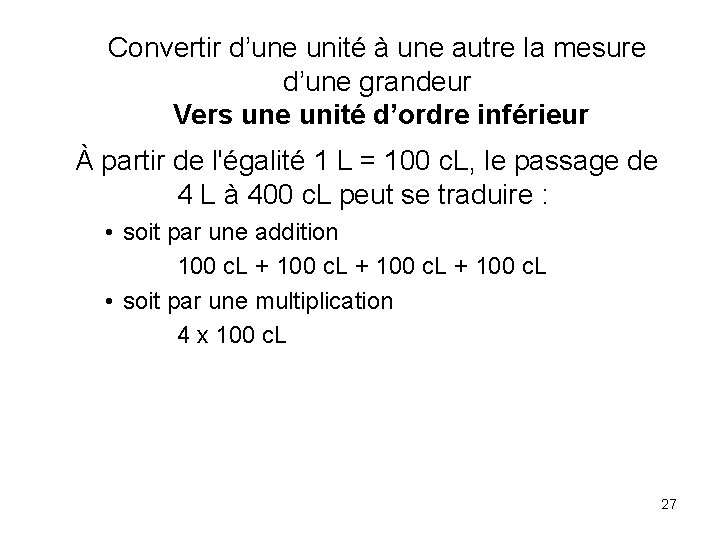 Grandeurs et mesures Cycles 2 et 3 1
