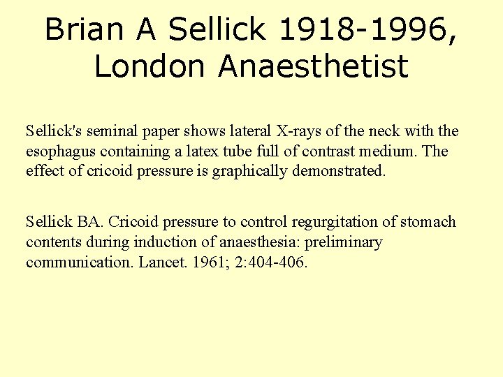 Making The Case for Cricoid Pressure D John