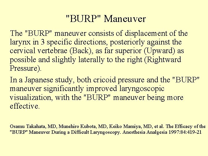 Making The Case for Cricoid Pressure D John