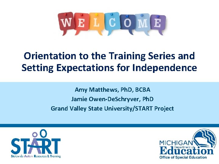 Orientation to the Training Series and Setting Expectations