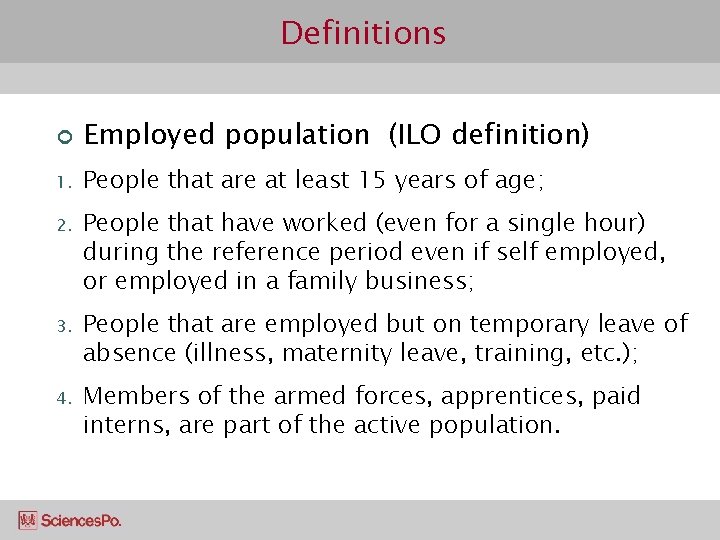 The WSPS model of the labour market The