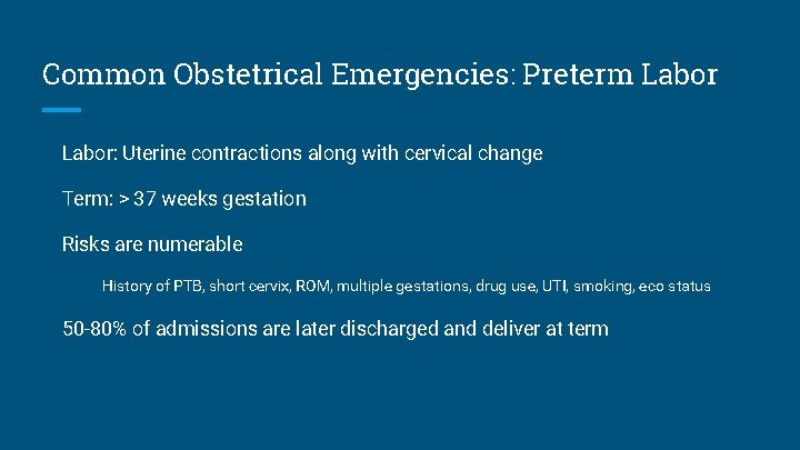 The Art of Obstetrical Triage Katherine Degen MD