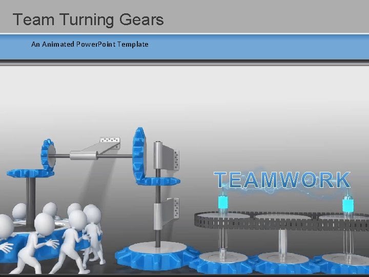 Team Turning Gears An Animated Power Point Template
