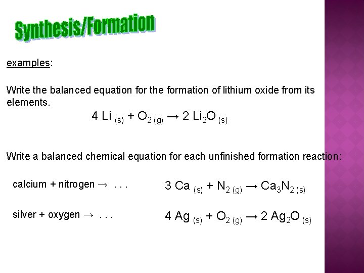 Elements or compounds are joined together A B