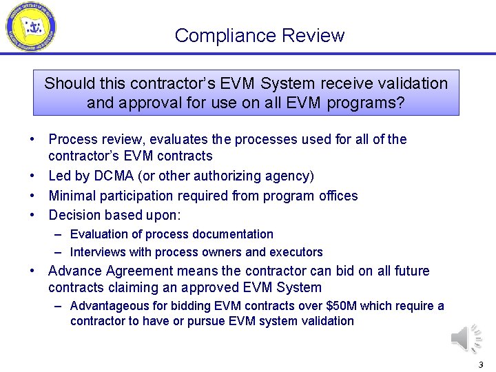 Overview of Compliance Surveillance and Integrated Baseline Reviews