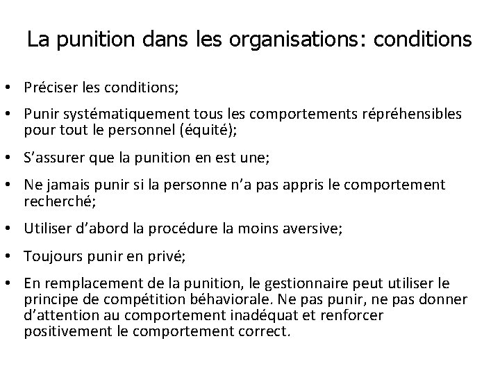 Cours 5 Apprentissage et conditionnements Renforcements et punitions