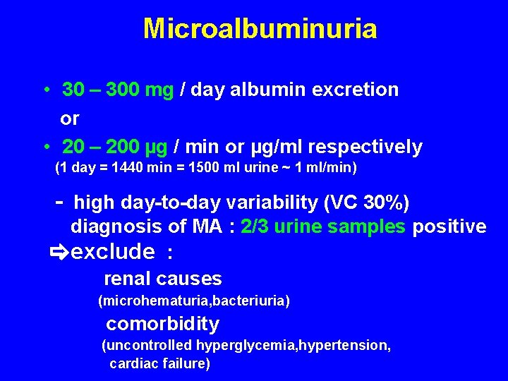 Microalbuminuria pathogenesis and clinical implications Eberhard Ritz ...