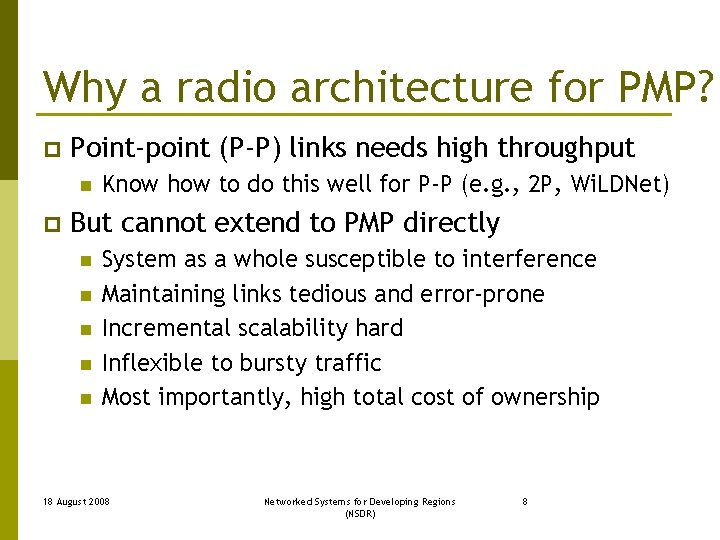 A Radio Multiplexing Architecture For High Throughput Point