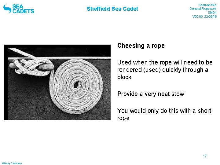 Sheffield Sea Cadet Seamanship General Ropework SM 04