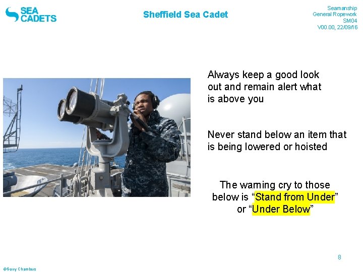 Sheffield Sea Cadet Seamanship General Ropework SM 04