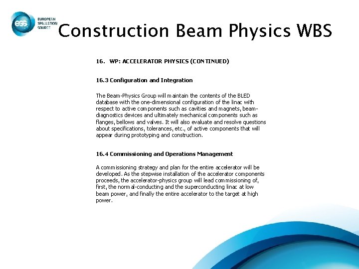 Beam Physics Accelerator Division Internal Review Hkan Danared