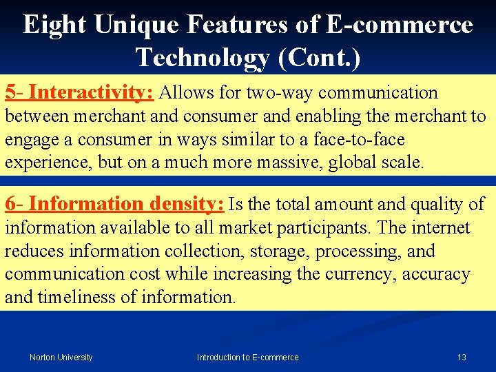 PART ONE Introduction to Ecommerce Chapter 1 The