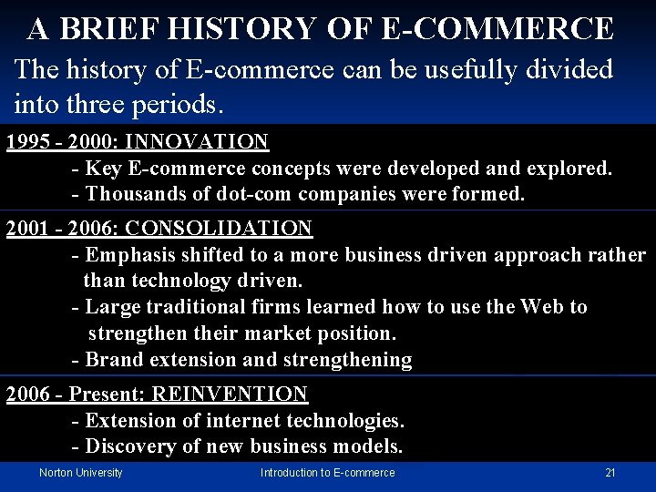 PART ONE Introduction to Ecommerce Chapter 1 The