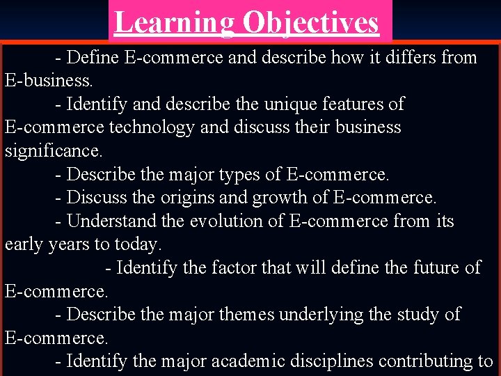 PART ONE Introduction to Ecommerce Chapter 1 The