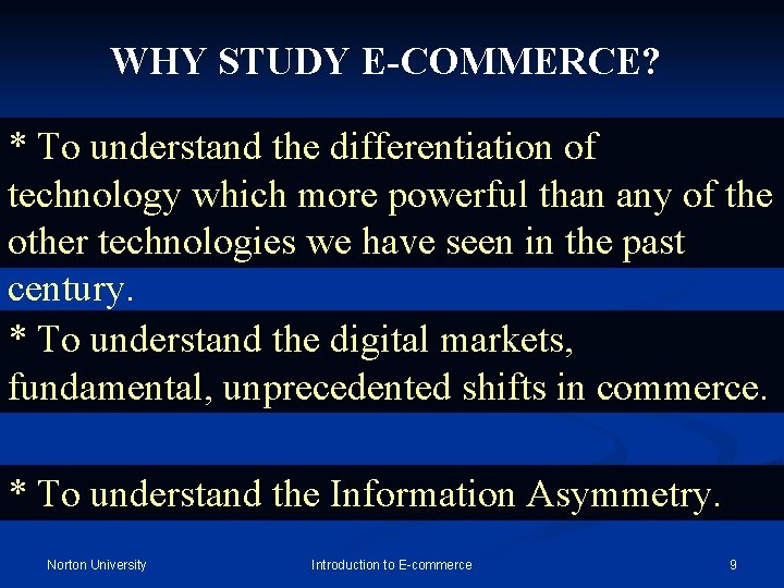 PART ONE Introduction to Ecommerce Chapter 1 The