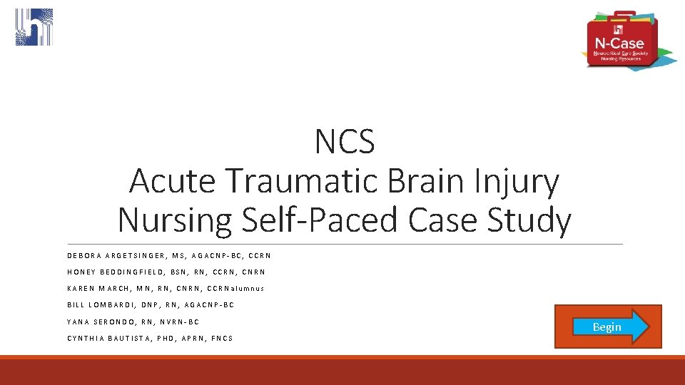 NCS Acute Traumatic Brain Injury Nursing SelfPaced Case