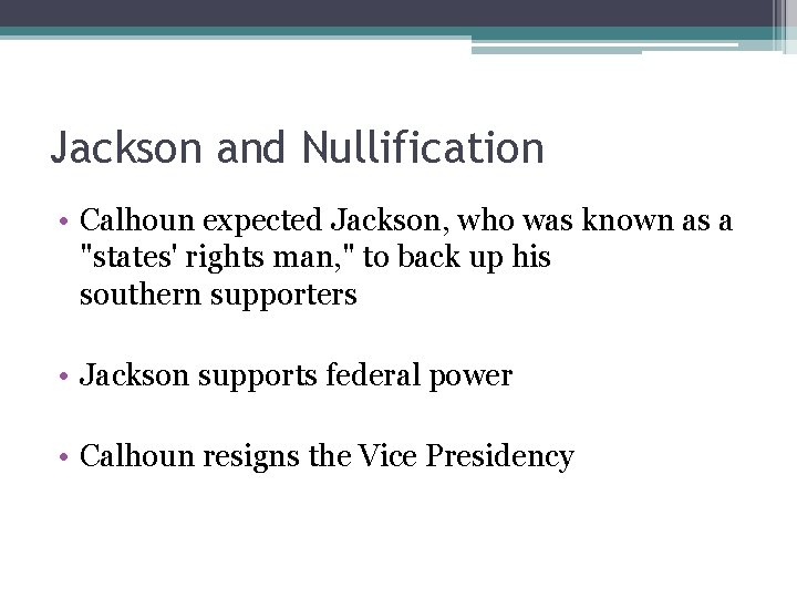 Equal protection and equal benefits Andrew Jackson What