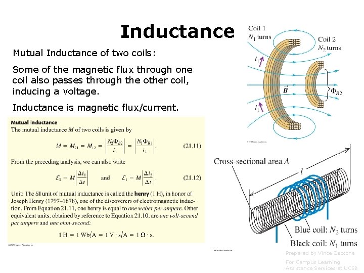 Physics 6 B Inductors and AC circuits Prepared