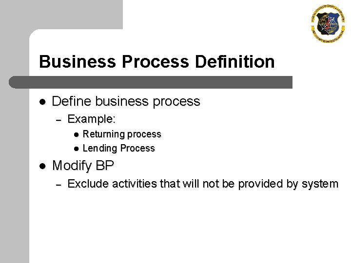 The Transition from Business Modeling to Requirements Specification