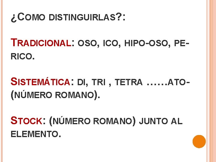 Qumica General Bsica Nomenclatura de Compuestos Inorgnicos Estel