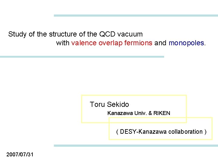 Study of the structure of the QCD vacuum