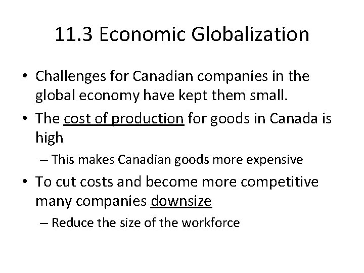 Chapter 11 Globalization Unit 4 Decades of Change