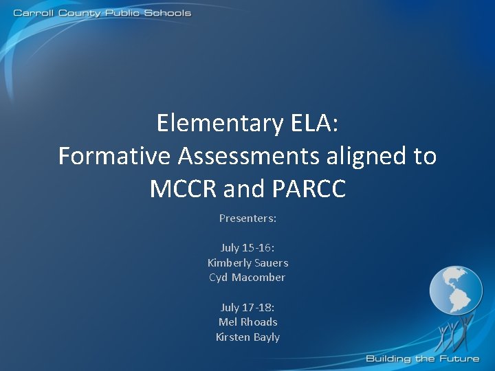 Elementary ELA Formative Assessments aligned to MCCR and