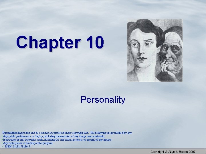 Chapter 10 Personality This multimedia product and its