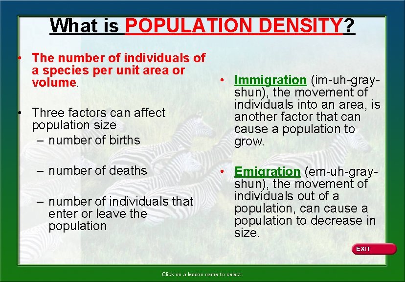 Chapter 4 Population Ecology Georgia Performance Standards Investigate