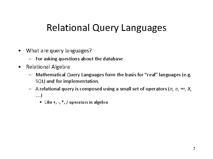 Database Systems 1022013 Lecture 4 1 Course Administration