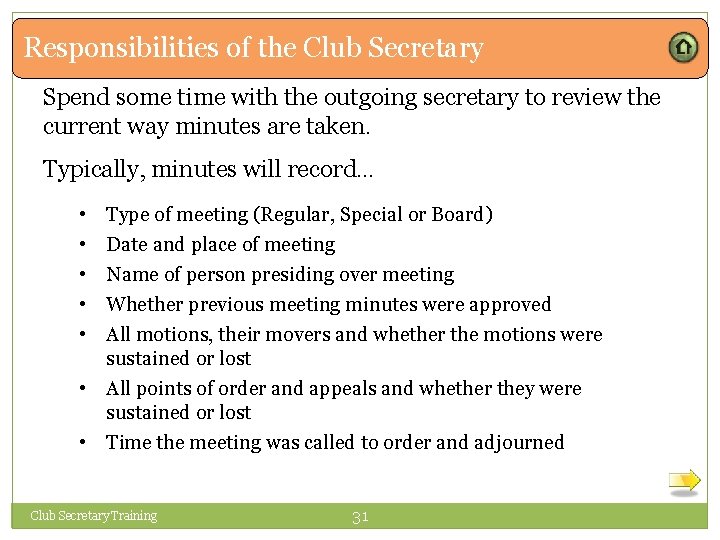 Before You Begin Welcome to Club Officer Training