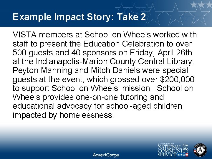 Working Together Telling a Story How to Tell