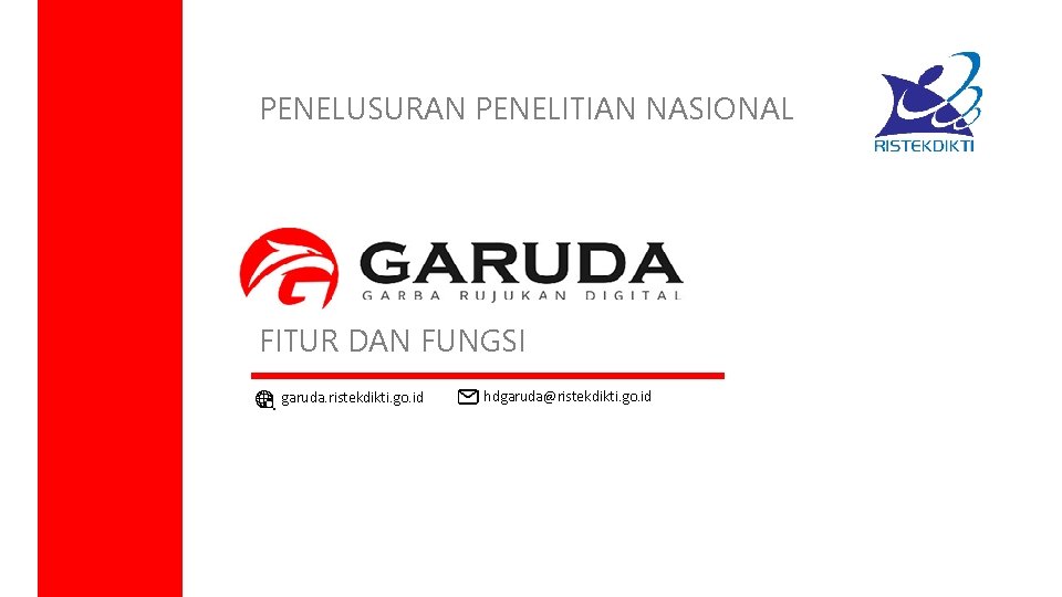 PENELUSURAN PENELITIAN NASIONAL FITUR DAN FUNGSI garuda ristekdikti