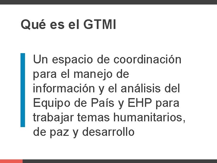 GTMI Grupo Temtico de Informacin Coordinacin de informacin
