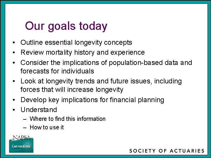 Understanding Longevity What to Tell Your Clients Facts