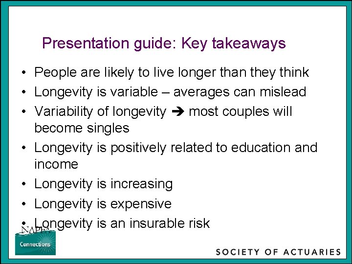 Understanding Longevity What to Tell Your Clients Facts