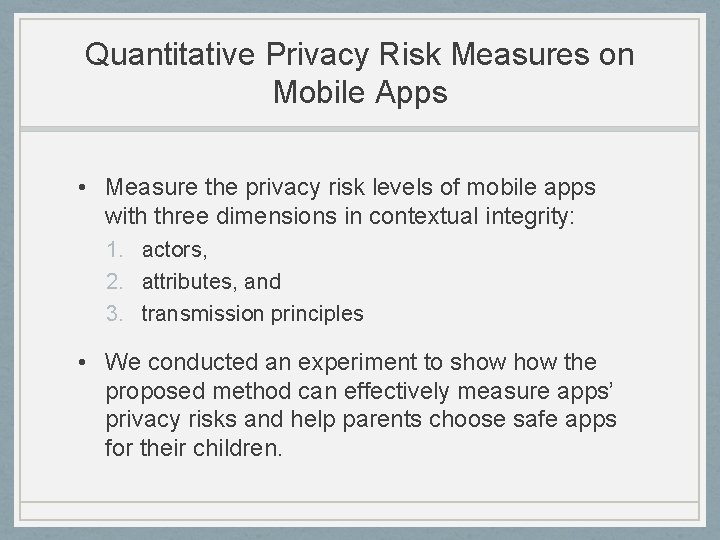 Protecting Childrens Personal Information Using Contextual Integrity Theory