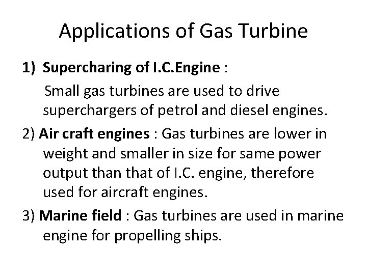 Gas Turbine Classification of Gas Turbine 1 Cycle