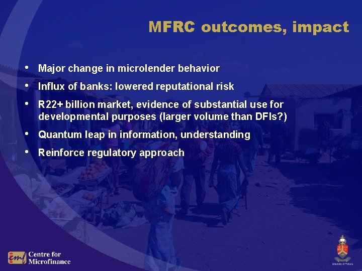 Challenges facing the microfinance industry in South Africa