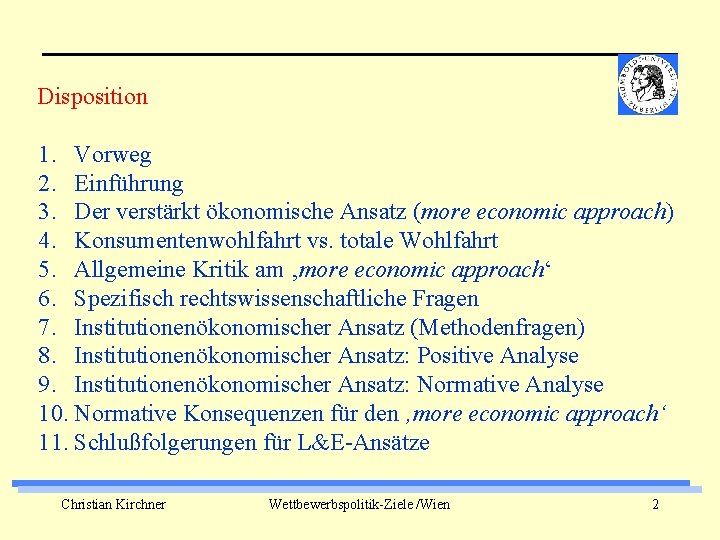 Prof Dr Christian Kirchner LL M Harvard Humboldt