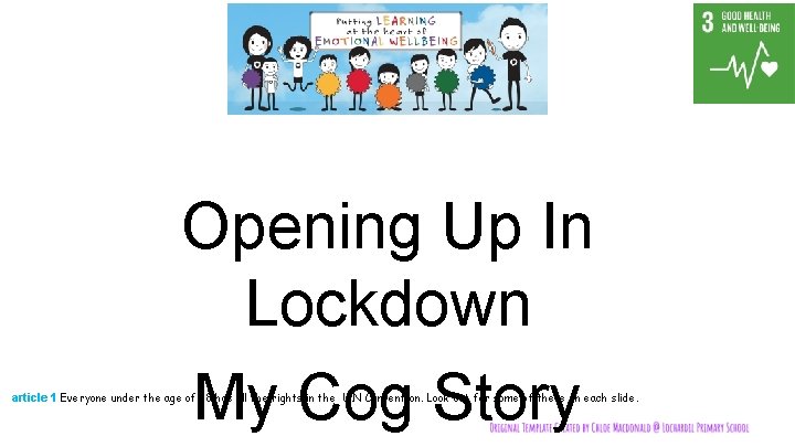 Opening Up In Lockdown My Cog Story article