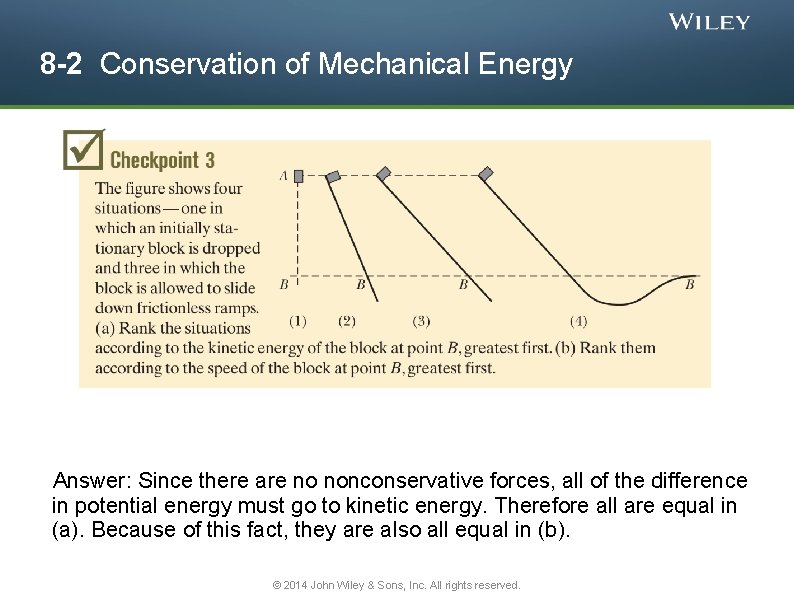 Chapter 8 Potential Energy and Conservation of Energy