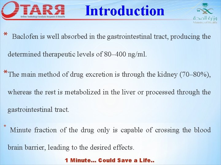 Baclofen systemic toxicity Experimental histopathological and ...