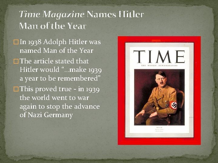 War Germany Occupies Europe Time Magazine Names Hitler