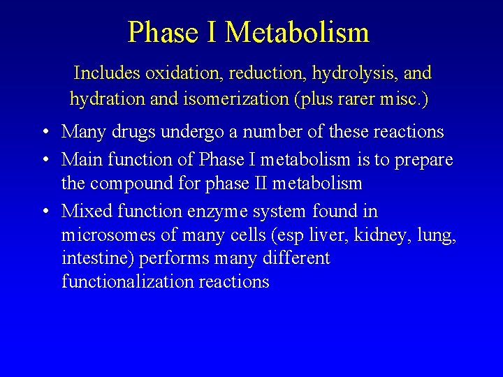 Introduction to Drug Metabolism Virginia A Johnson MS