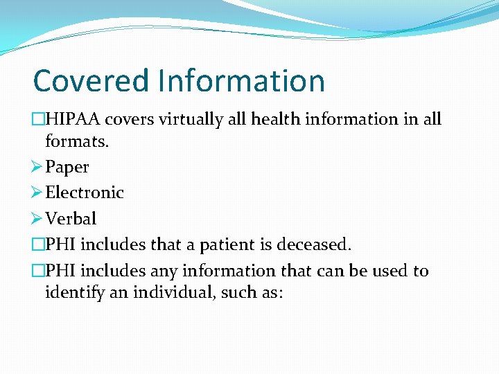 HIPAA Training Community Mental Health and Substance Abuse