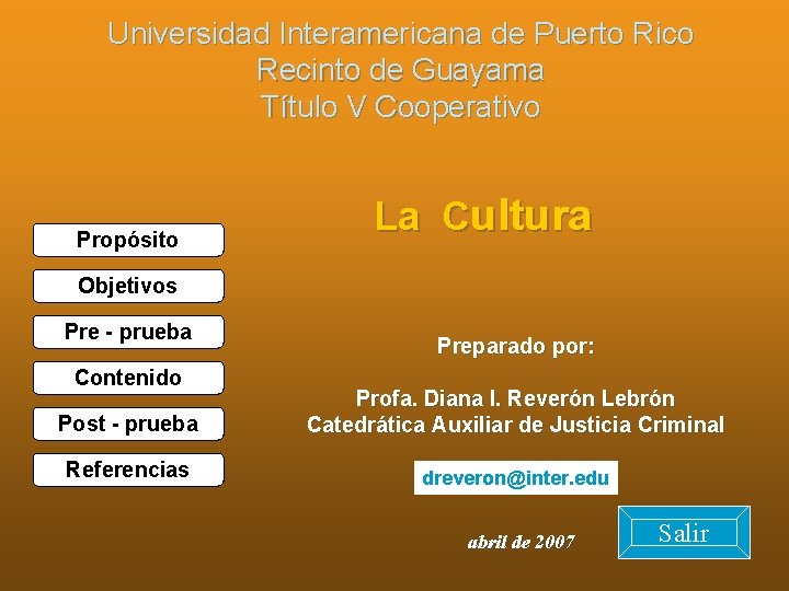 Universidad Interamericana de Puerto Rico Recinto de Guayama